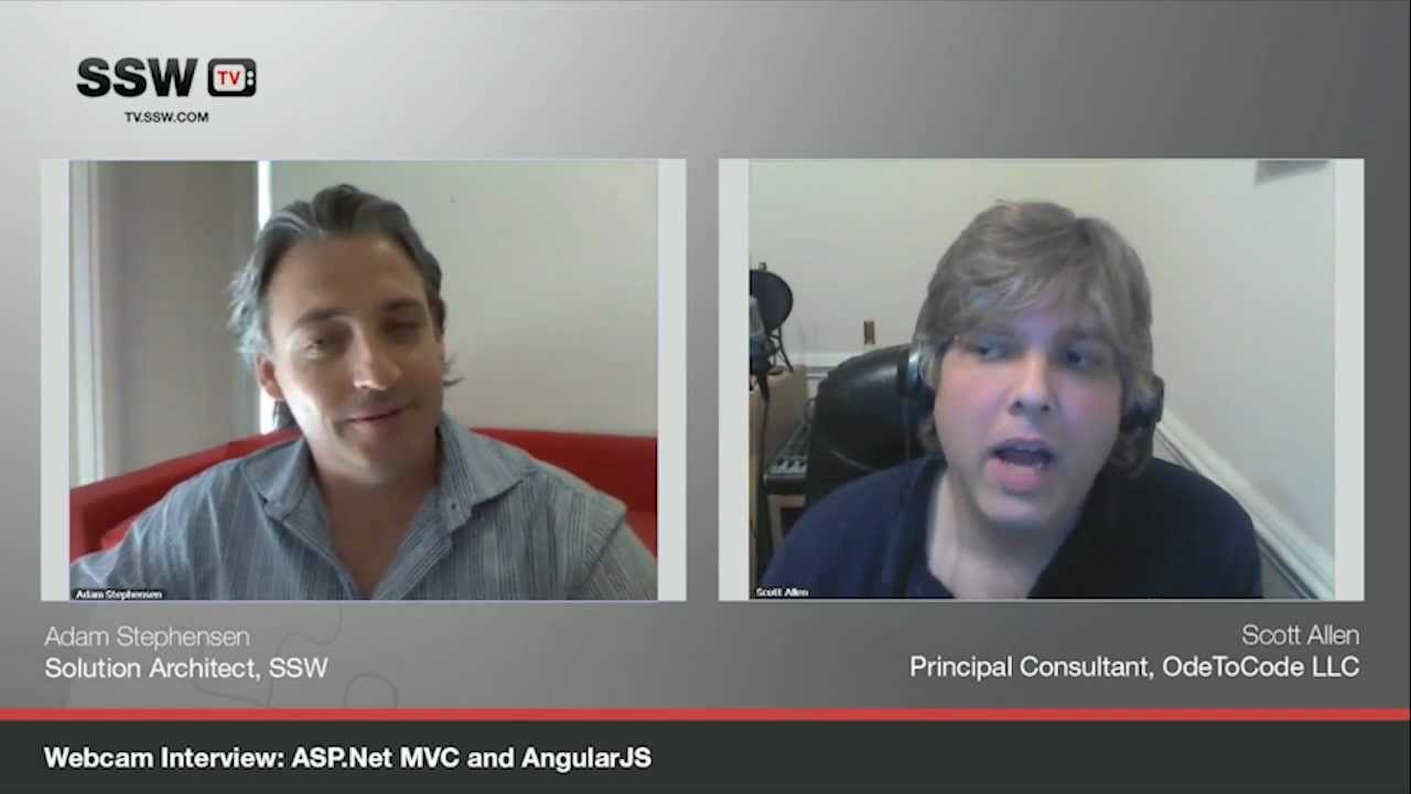 Aspnet Mvc And Angularjs With Scott Allen Ssw Tv Learn From Professional Software Developers